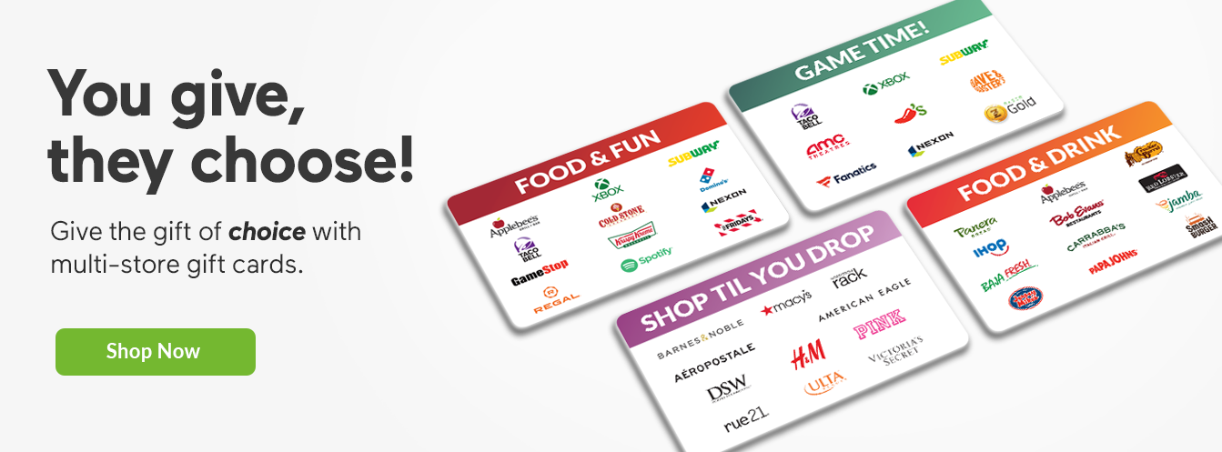 Buy Gift Cards | The Gift Card Shop